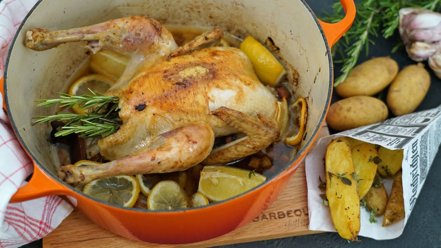 Rezept: Zitronenhähnchen mit Kartoffelecken - Rezepte - ARD-Buffet - TV Rezept: Zitronenhähnchen mit Kartoffelecken - Rezepte - ARD-Buffet - TV